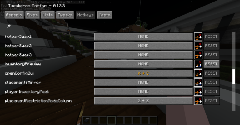 【マイクラJE 1.21.11】『Tweakeroo』の導入･設定･使い方解説 | ごりくら